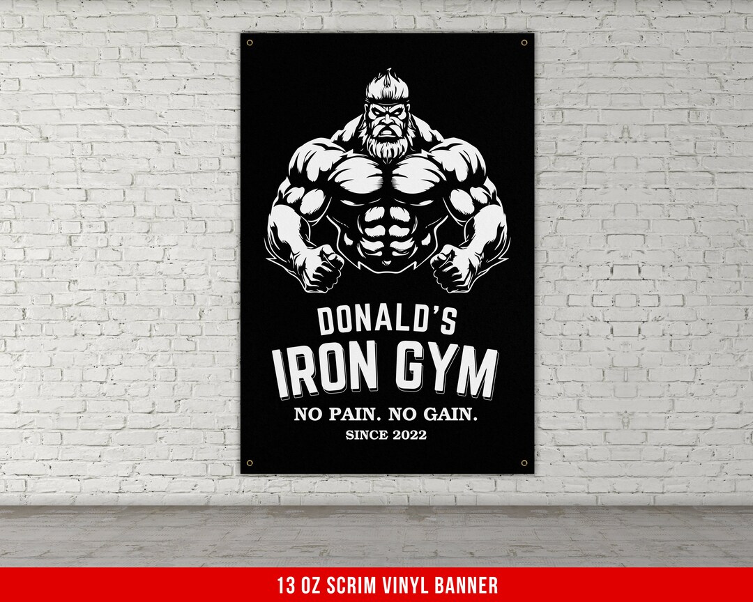 Custom Vinyl Banner Home Gym Decor Large Quote Wall Art Motivational ...