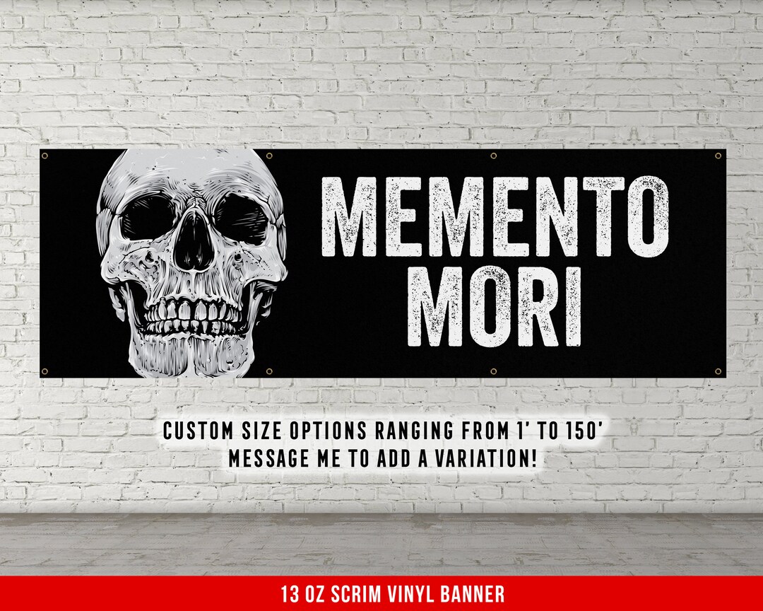 Memento Mori Banner - Home Gym Decor - Large Motivational Quote Wall ...