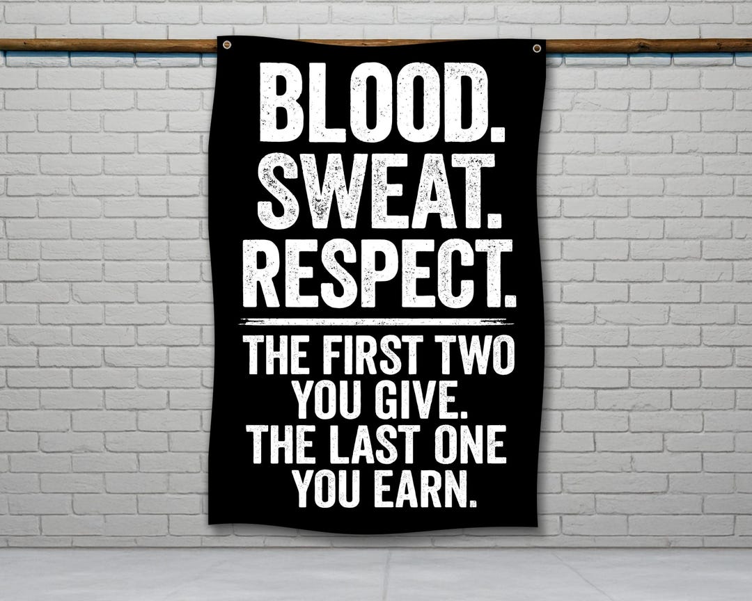 Gym Motivation Flag, Home Gym Decor, Motivational Wall Art ...