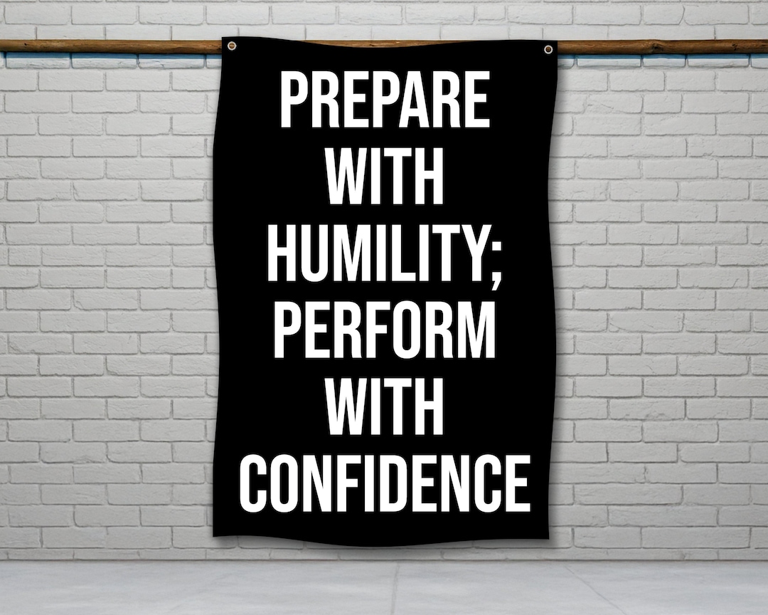 Motivational Gym Flag, Prepare With Humility, Home Gym Banner, Fitness ...