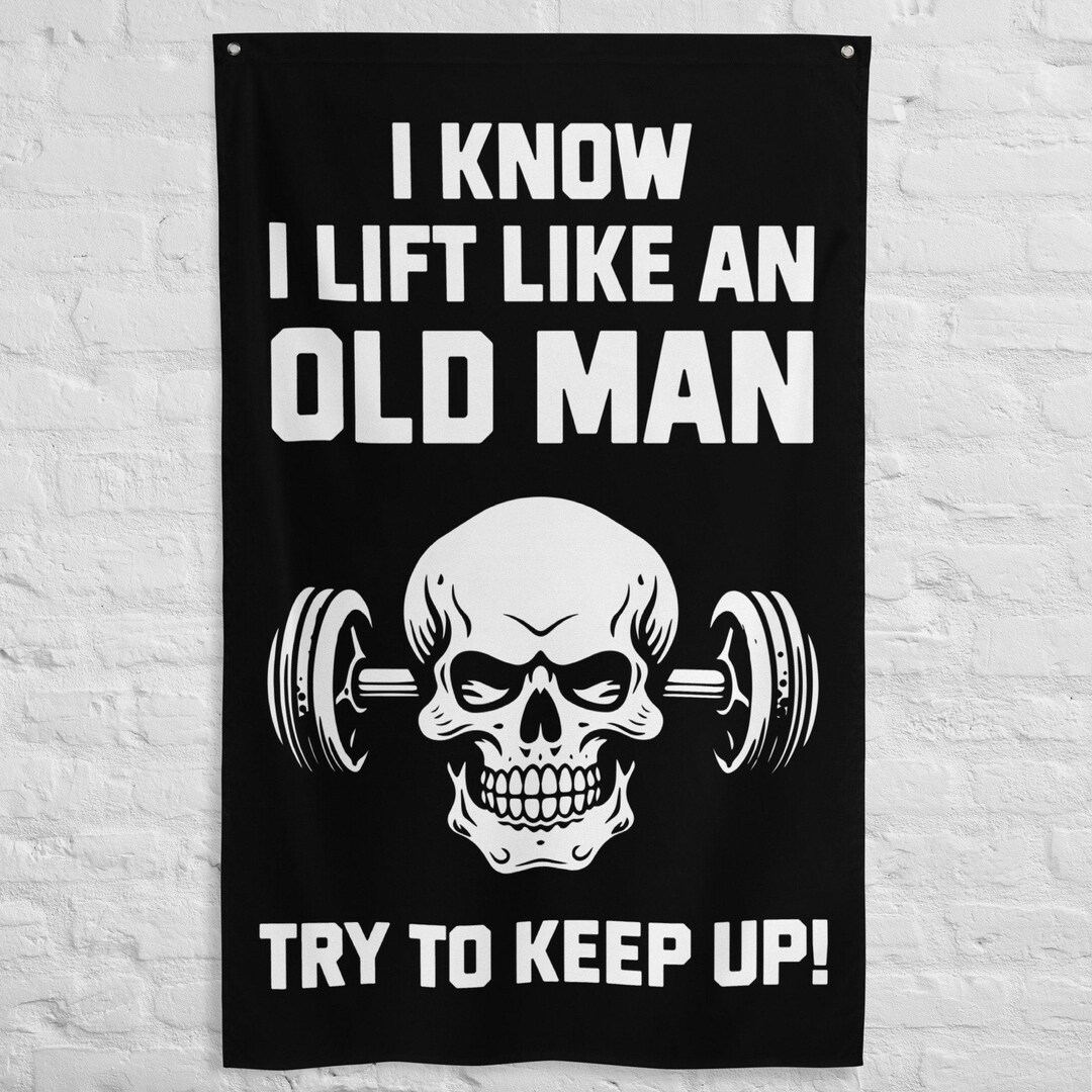 Gym Flags - Weightlifting Decor - Custom Home Gym Banner - Man Cave ...
