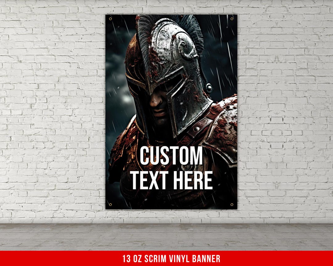 Spartan Banner Decor for Home Gym, Motivational Quote, Inspirational ...