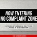 No Complaint Zone Banner Motivational Home Gym Decor Large Quote Wall ...