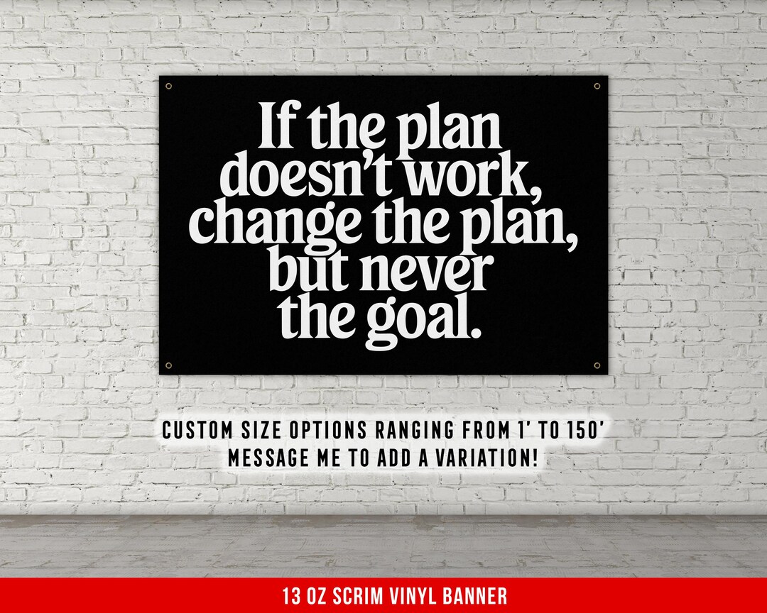 Motivational Vinyl Banner for Home Gym Office Dorm Room Inspirational ...
