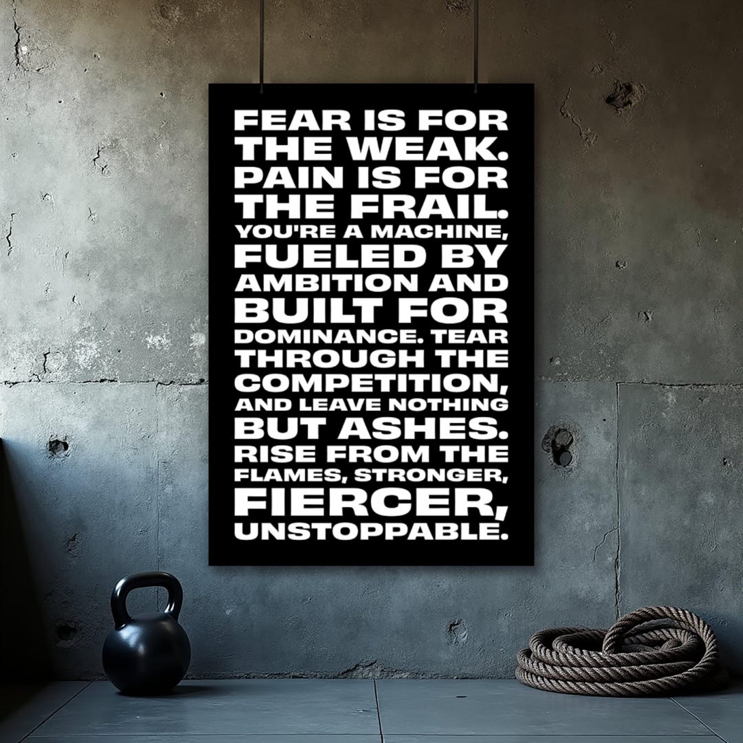 Fitness Motivation Home Gym Poster Fitness Poster Motivation Poster ...