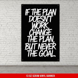 Motivational Home Gym Fitness Banner, Workout Wall Decor, Weightlifting ...