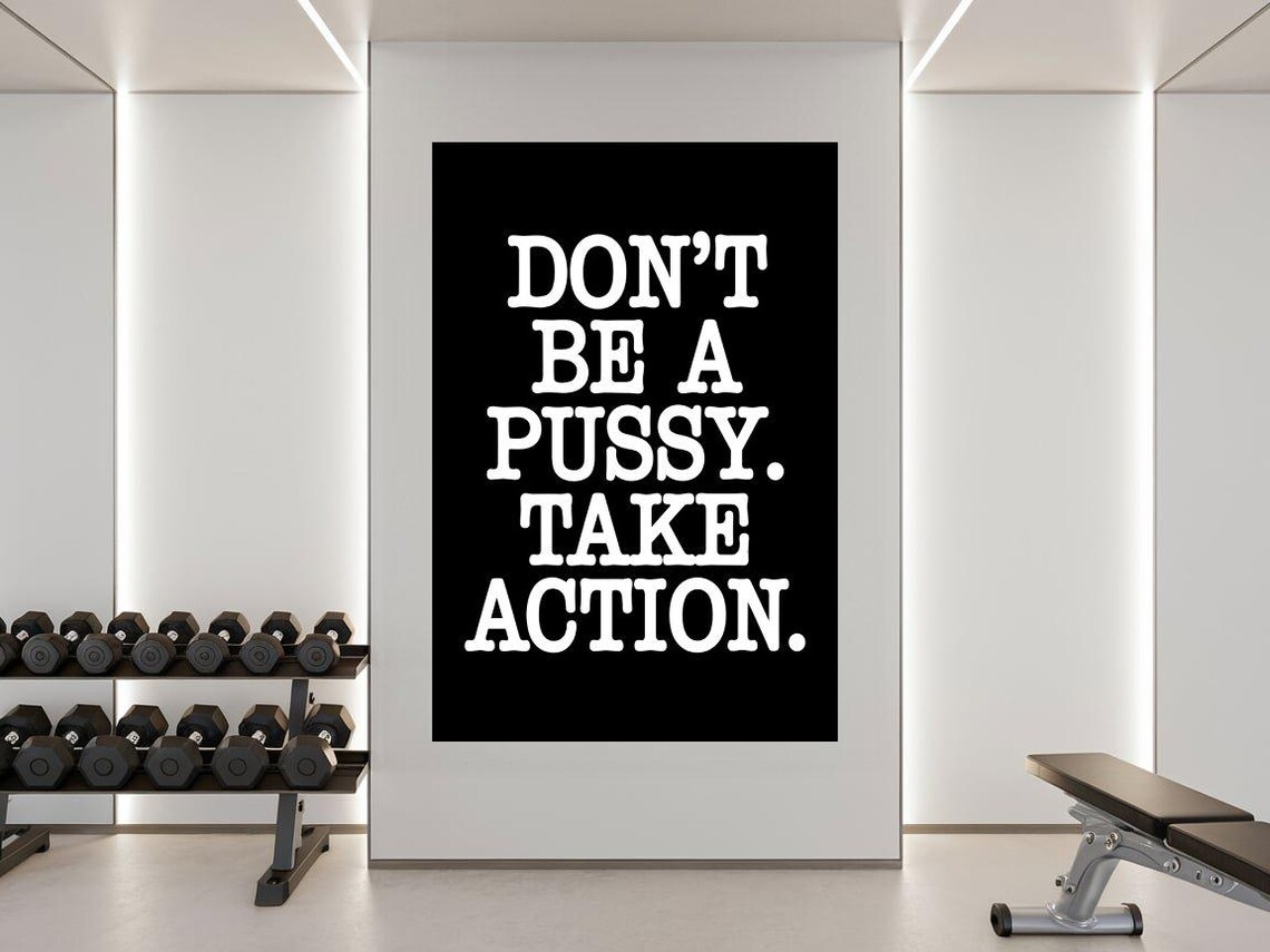 Motivational Poster for Home Gym Decor Office Decor Fitness ...