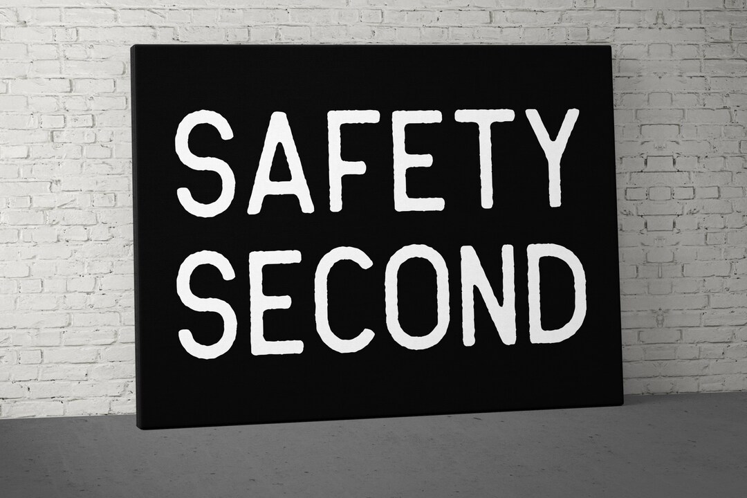Safety Second Canvas Home Gym Decor Large Motivational Office Wall Art ...