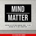 Mind Over Matter Banner - Home Gym Decor - Large Quotes Wall Art ...