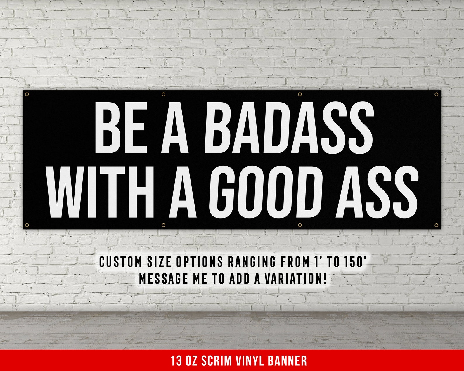 Badass With Good Ass Banner Motivational Home Gym Decor | Etsy