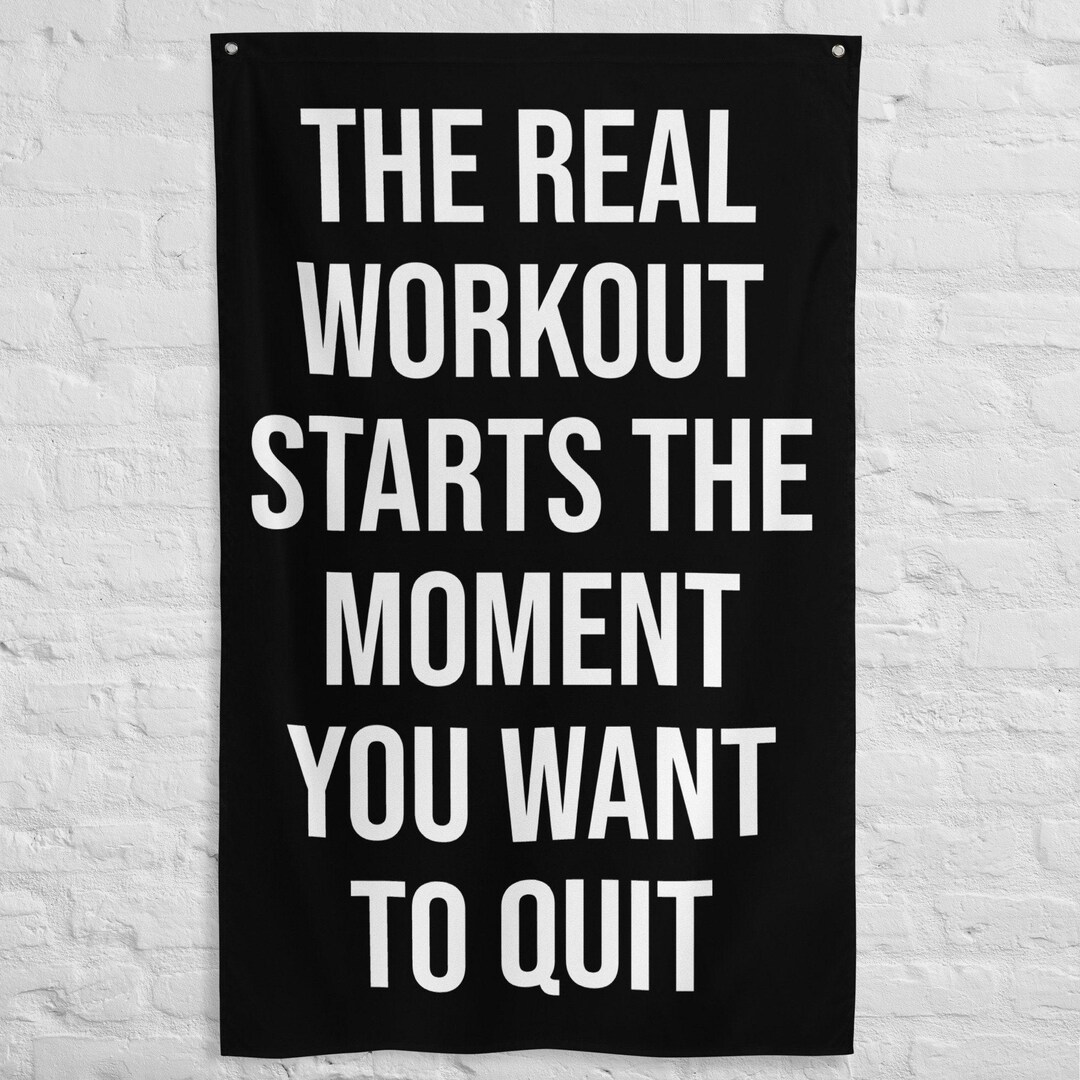 Gym Flags Custom Home Gym Banner Weightlifting Decor Man Cave Wall Art ...