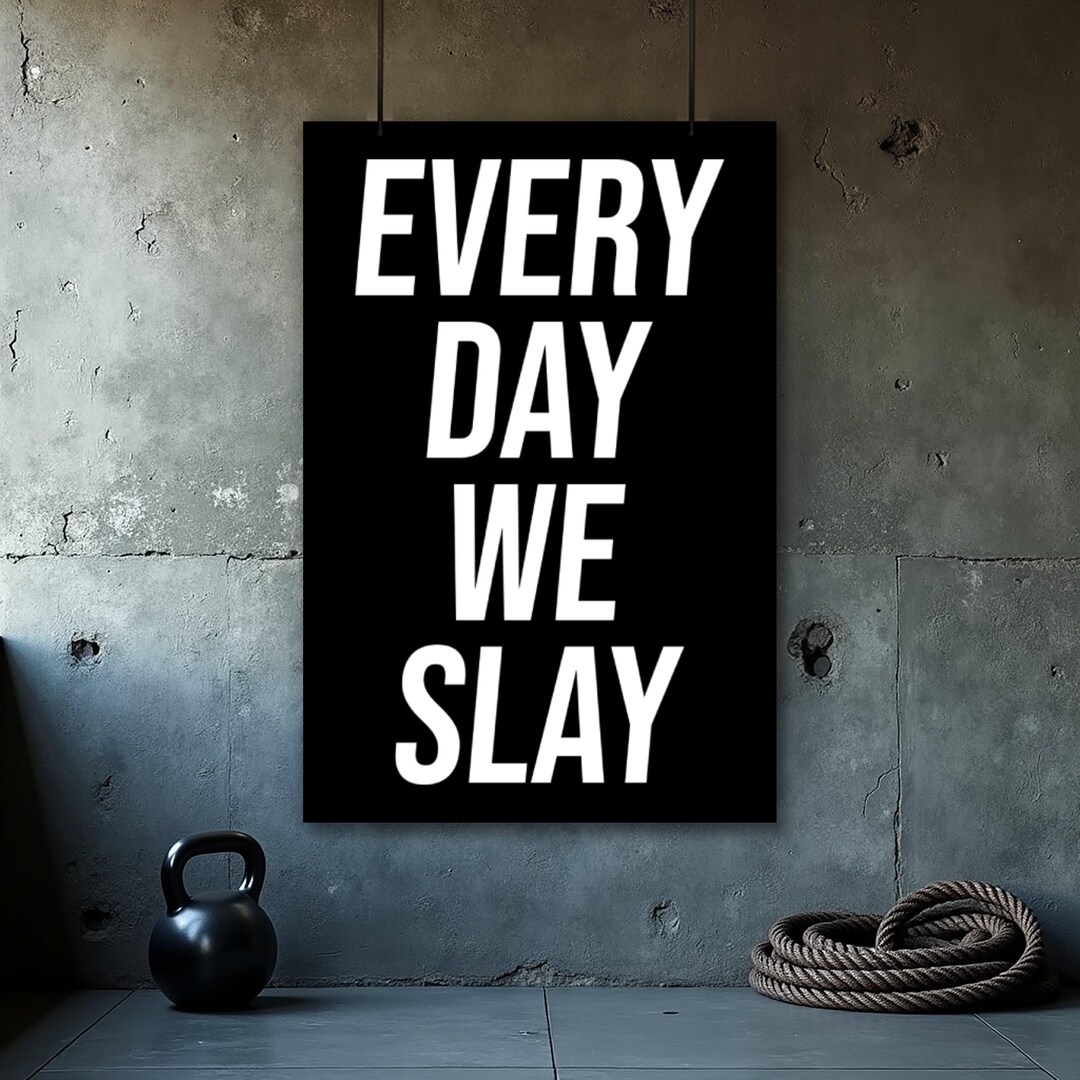 Motivational Quote Poster, Fitness Wall Art, Inspirational Gym Decor ...