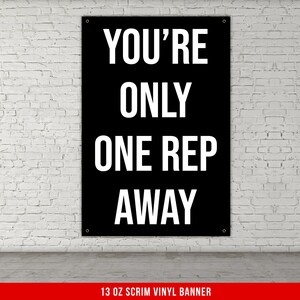 Motivational Gym Banner, Gym Motivation, Home Gym Decor, Home Gym Wall ...