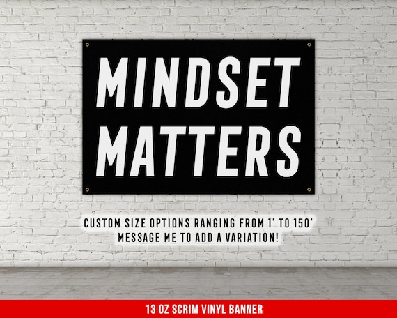 Mindset Matters Banner Home Gym Decor Large Quotes Wall - Etsy