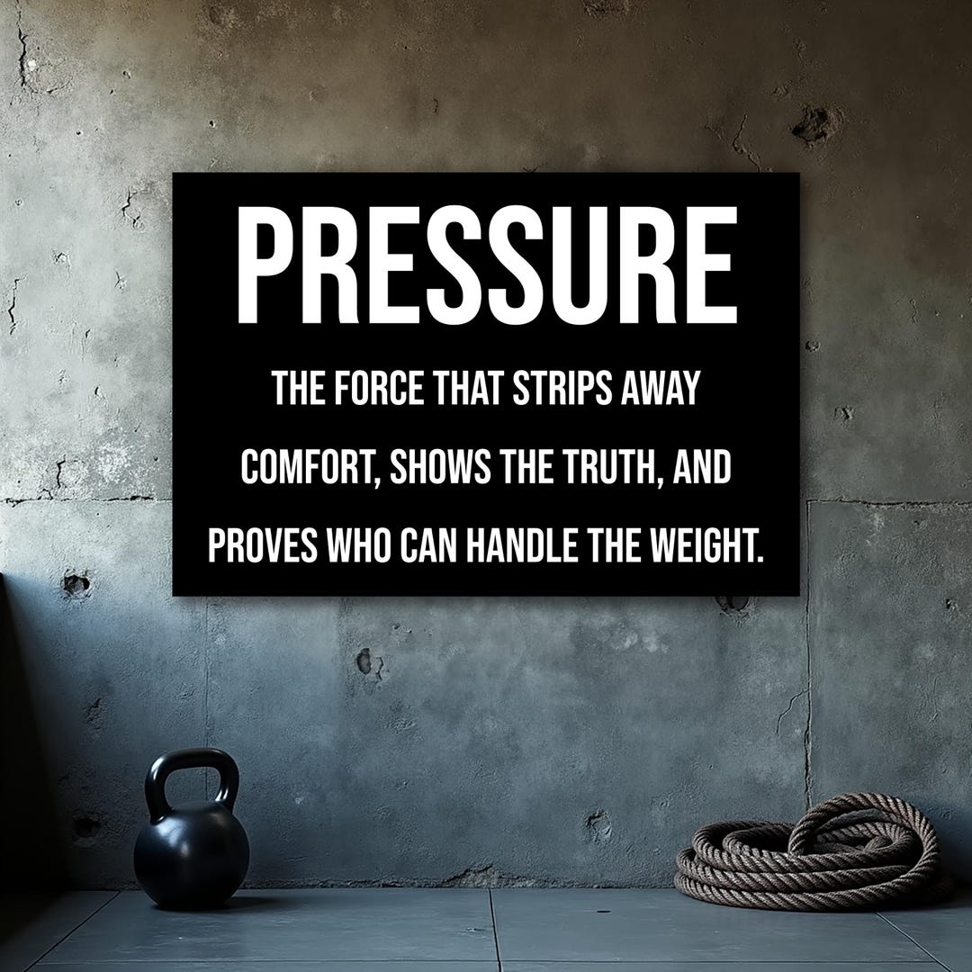 Pressure Quote Poster, Gym Motivation Poster, Inspirational Quotes ...