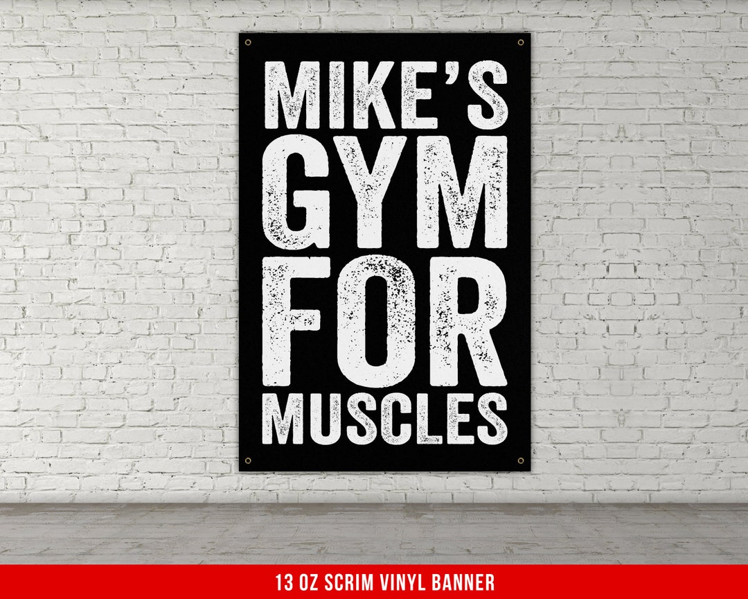Custom Vinyl Banner Home Gym Decor Large Quote Wall Art Motivational ...