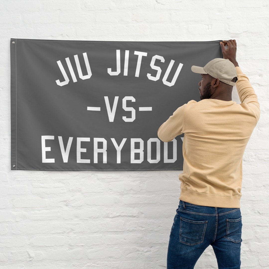 Jiu Jitsu Gym Flag Brazilian BJJ Decor Large Motivational Wall Art ...