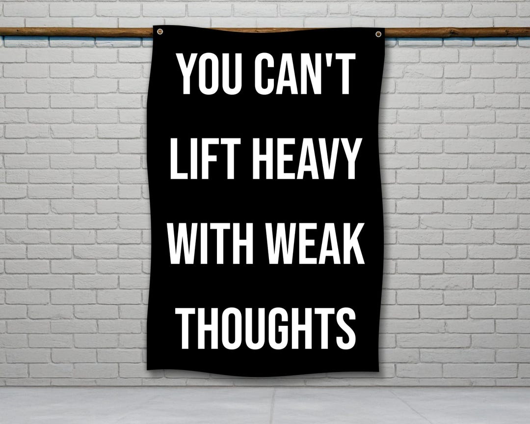 Home Gym Flag, Motivational Gym Flag, Lift Heavy Thoughts Flag, Gym ...