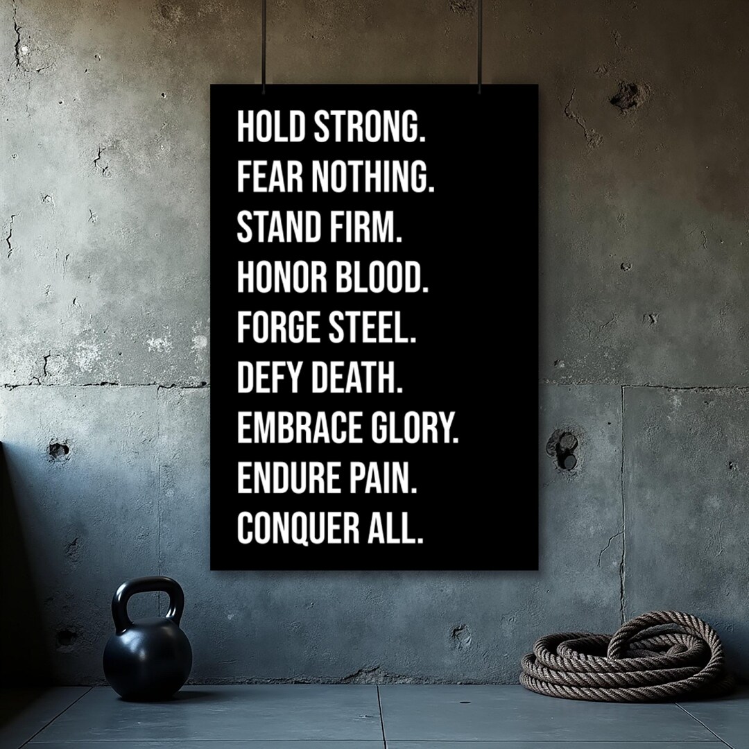Fitness Motivation Poster, Home Gym Poster, Fitness Wall Art ...