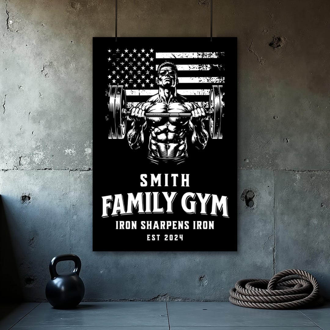 Home Gym Wall Decor, Personalized Fitness Poster, Motivational Office ...