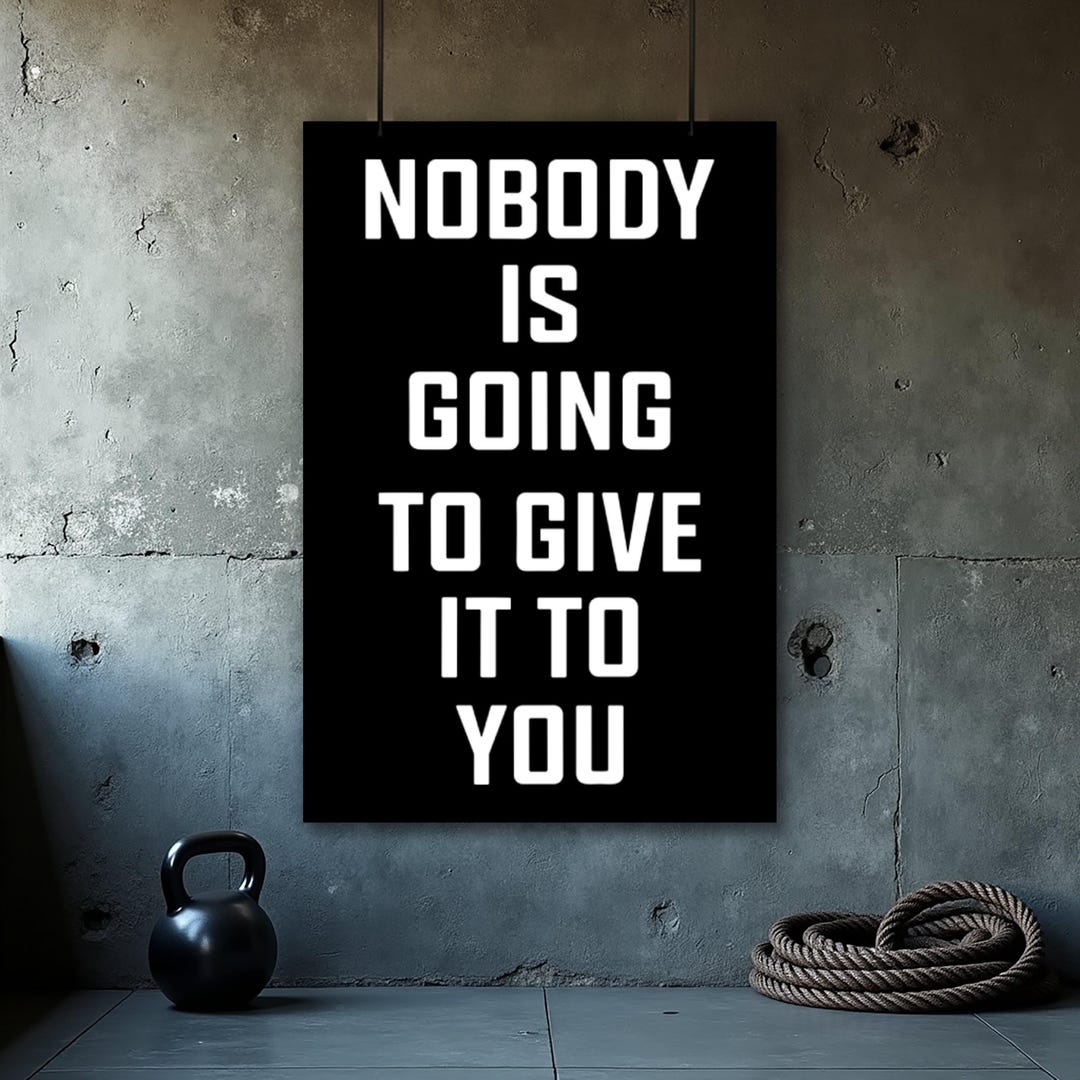 Motivational Quote Poster for Home Gyms Offices Dorms, Inspirational ...