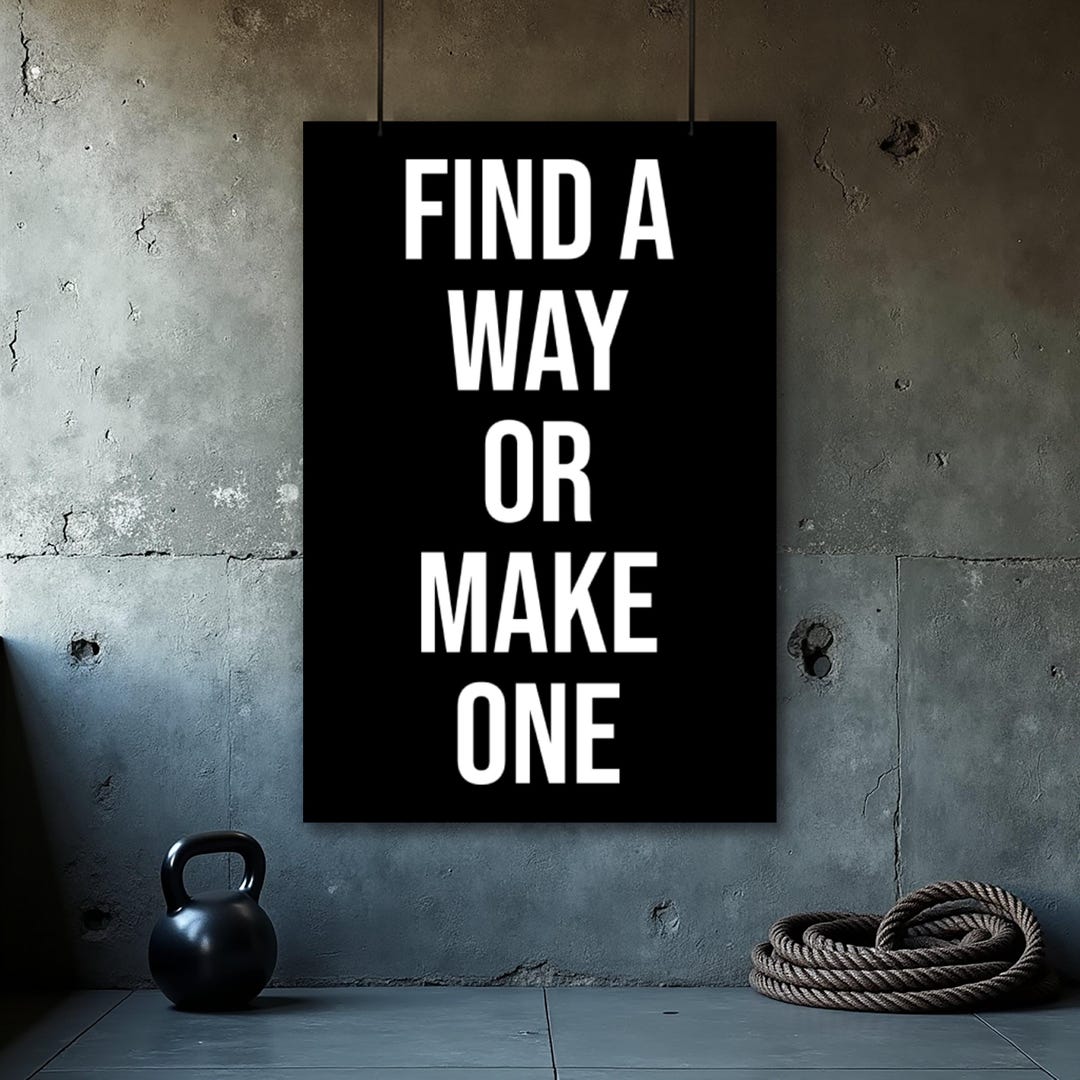 Motivational Poster for Home Gym, Weightlifting and Powerlifting Wall ...