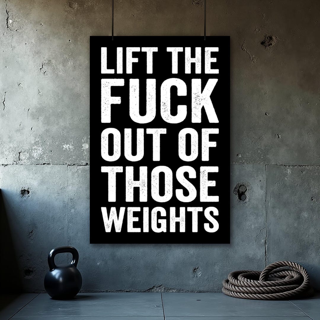 Fitness Motivation Poster, Home Gym Poster, Bodybuilding Poster ...