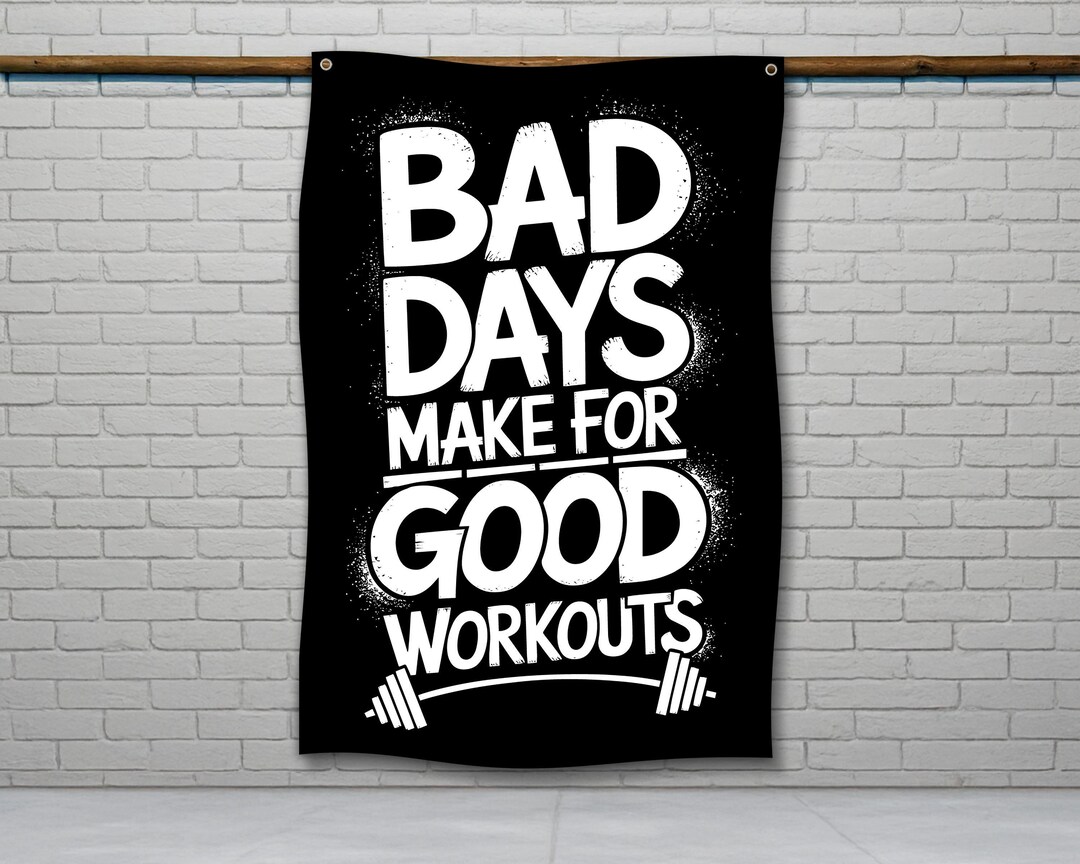Gym Flag, Motivational Quote Flag, Weightlifting Flag, Home Gym Decor ...
