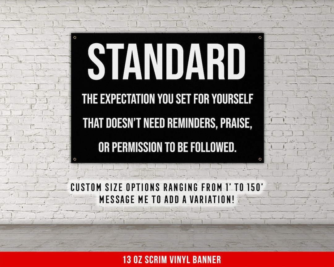 Standard Motivational Banner, Home Gym Decor, Fitness Banner, Custom ...