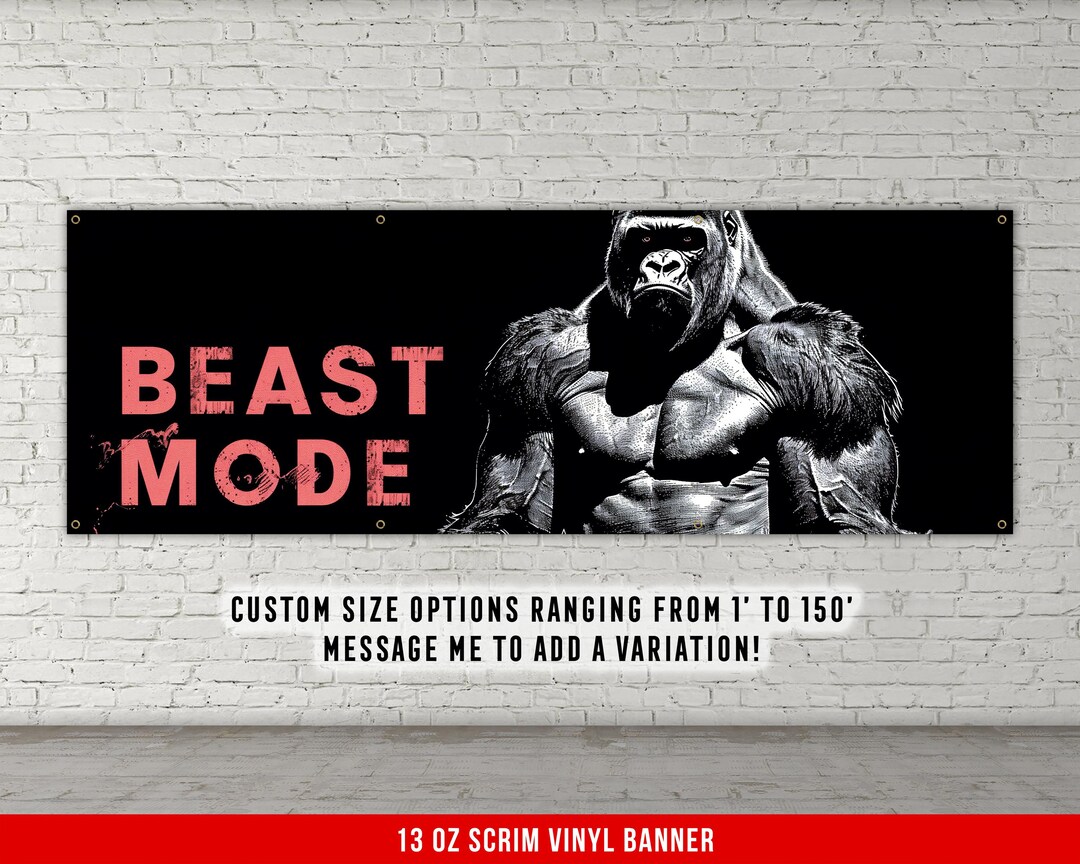 Powerlifting Vinyl Banner for Garage Gym Home Gym Decor With ...