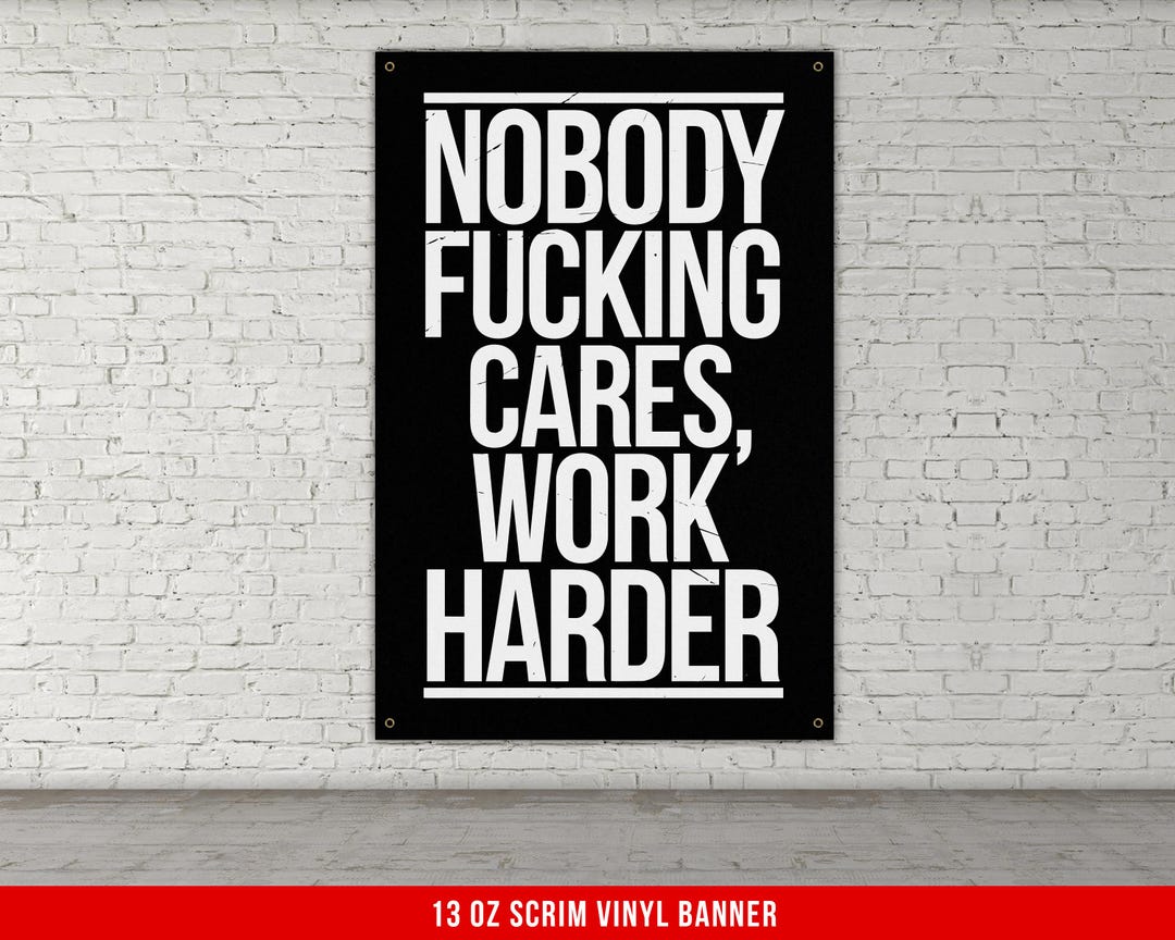 Workout Motivation Vinyl Banner, Gym Inspirational Quote Banner ...