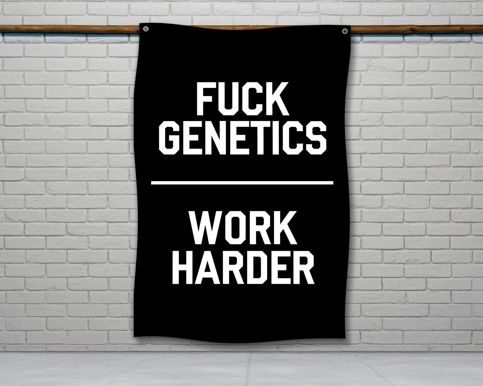 Gym Motivation Flag, Home Gym Wall Decor, Garage Gym Banner, Fitness ...