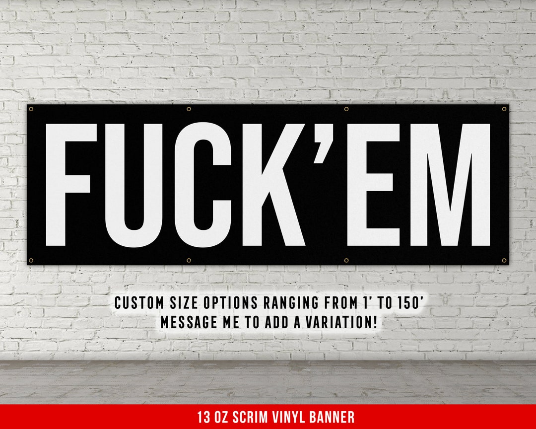 F***em Banner - Motivational Home Gym Decor - Large Quote Wall Art ...