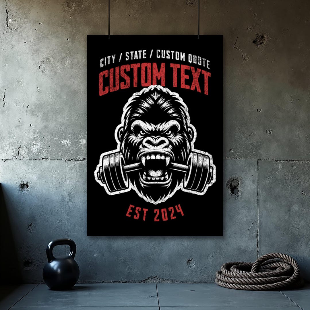 Custom Poster Home Gym Decor Motivational Office Decor Fitness ...