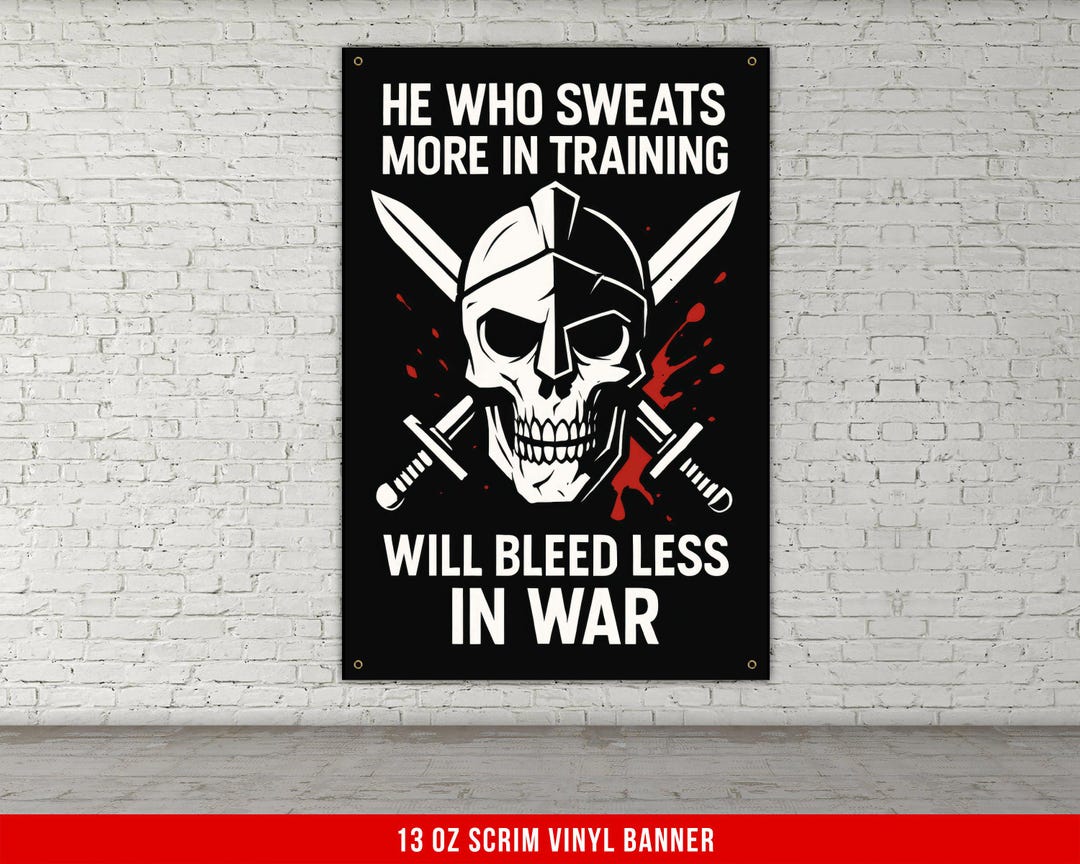 Home Gym Banner, Motivational Quote Wall Art, Fitness Inspiration ...