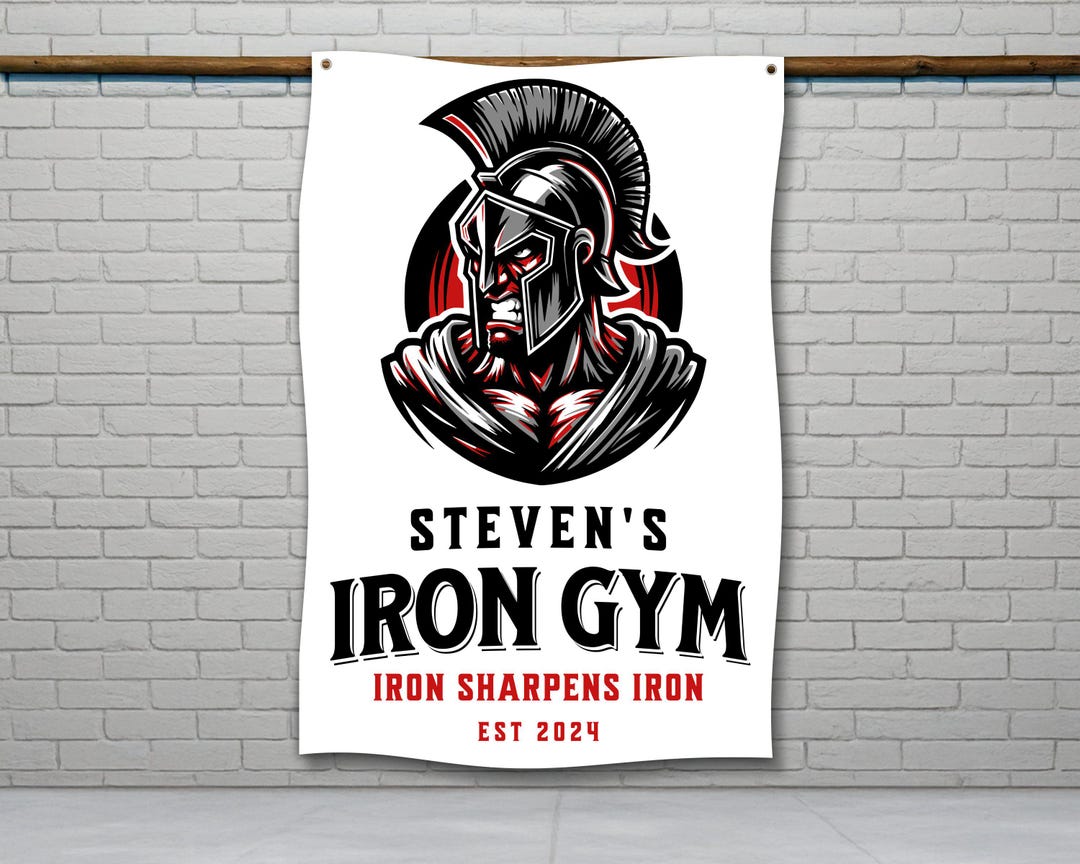 Custom Home Gym Flag Personalized, Motivational Gym, Home Gym Wall Art ...