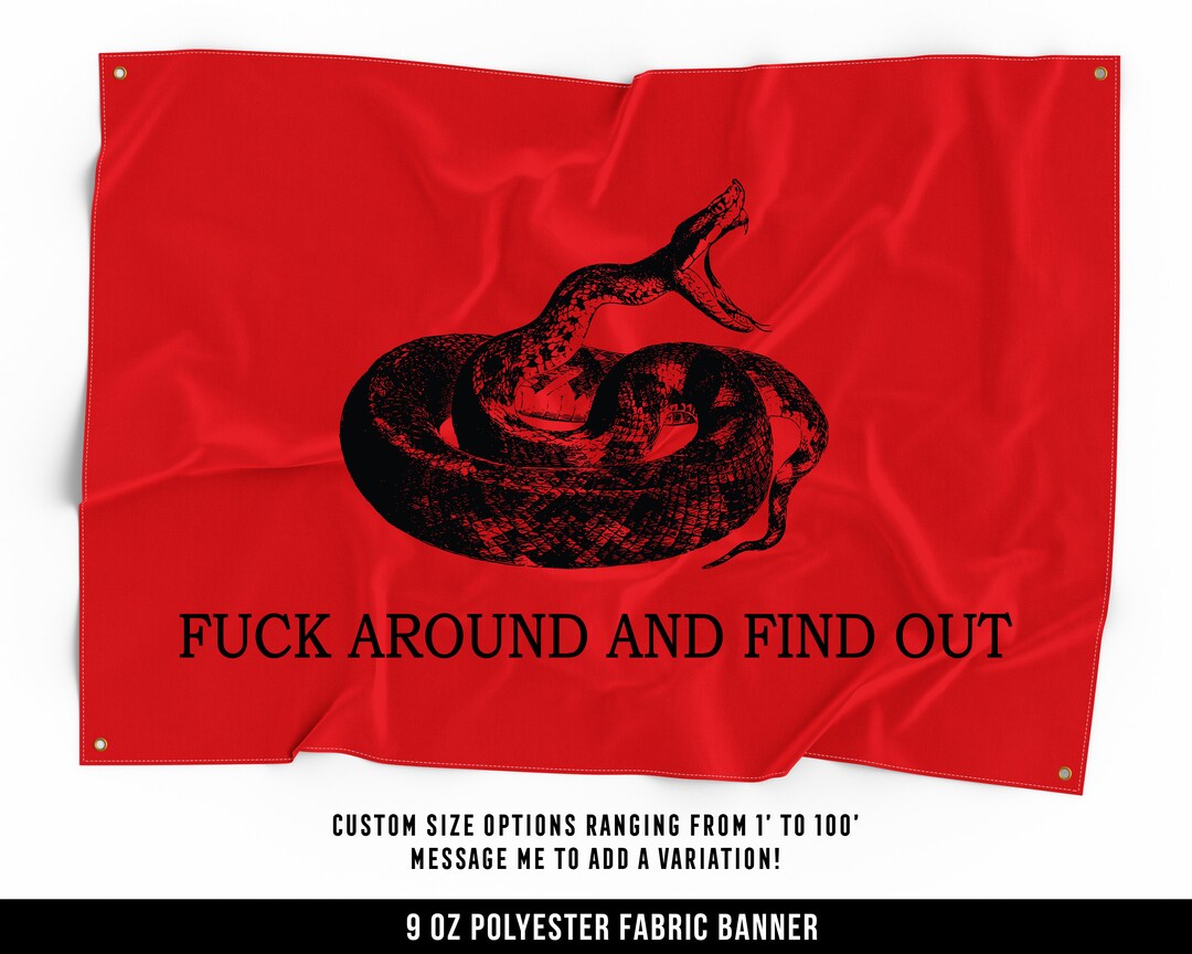 F*** Around Find Out Cloth Banner - Home Gym Decor - Large Wall Art ...