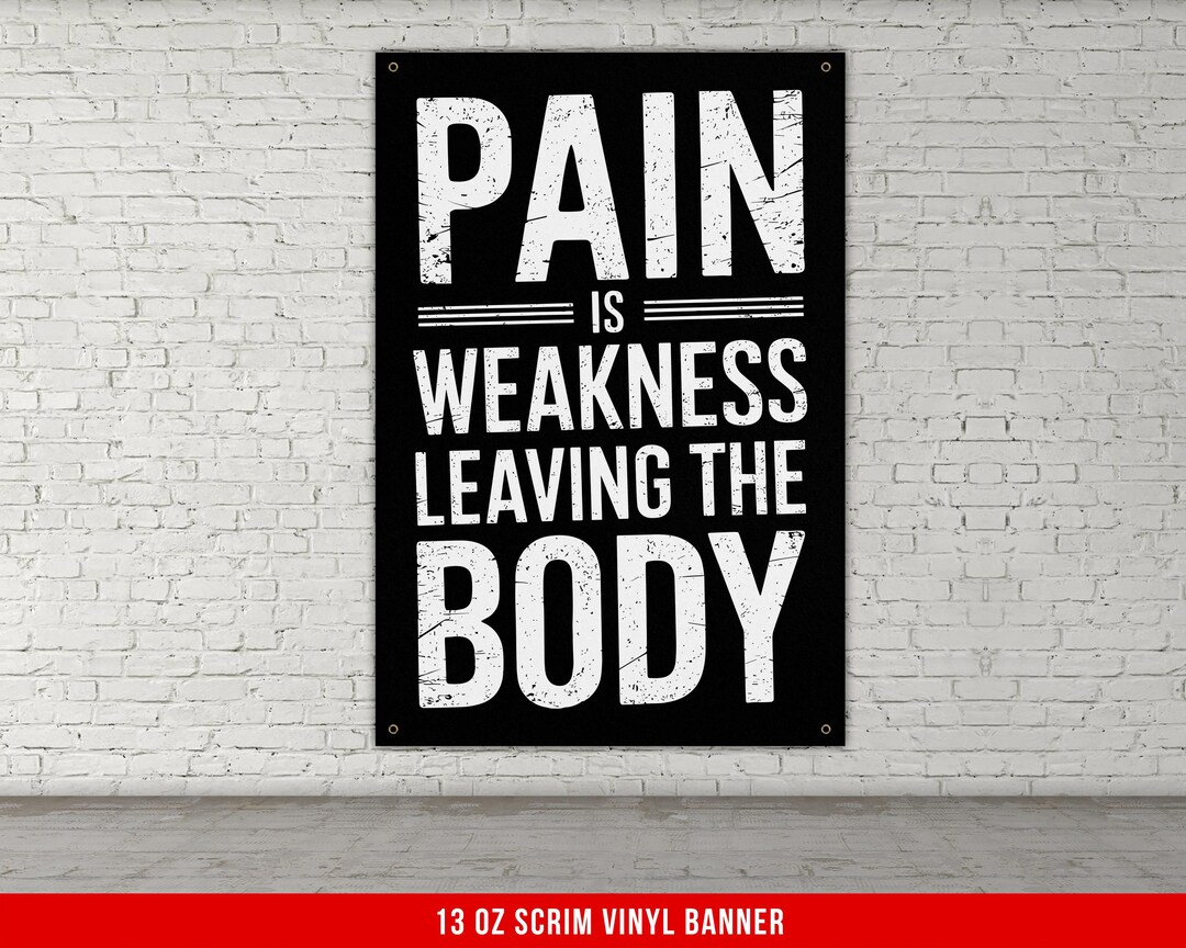 Motivational Quote Vinyl Banner for Gym Decor, Workout Inspiration ...