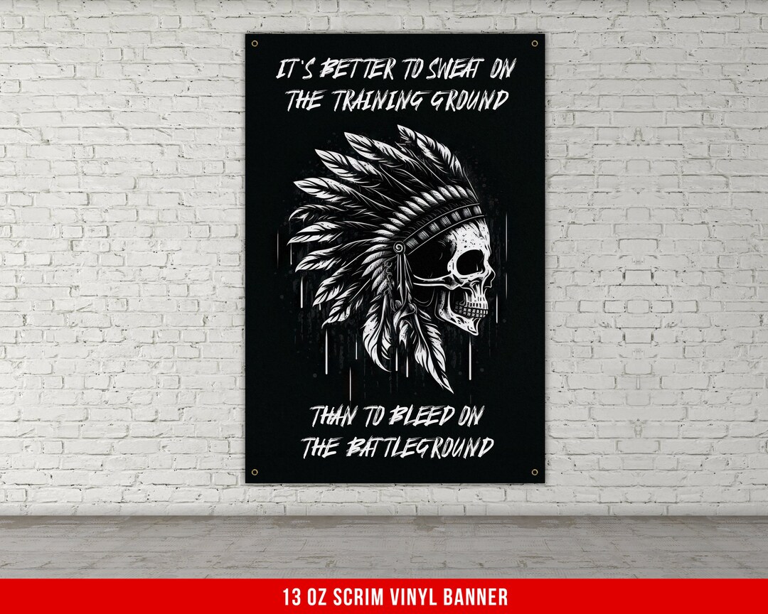 It's Better to Sweat on the Training Ground Banner - Home Gym Decor ...