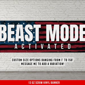 Home Gym Decor Vinyl Banner, Motivational Quote, Weightlifting Wall Art ...