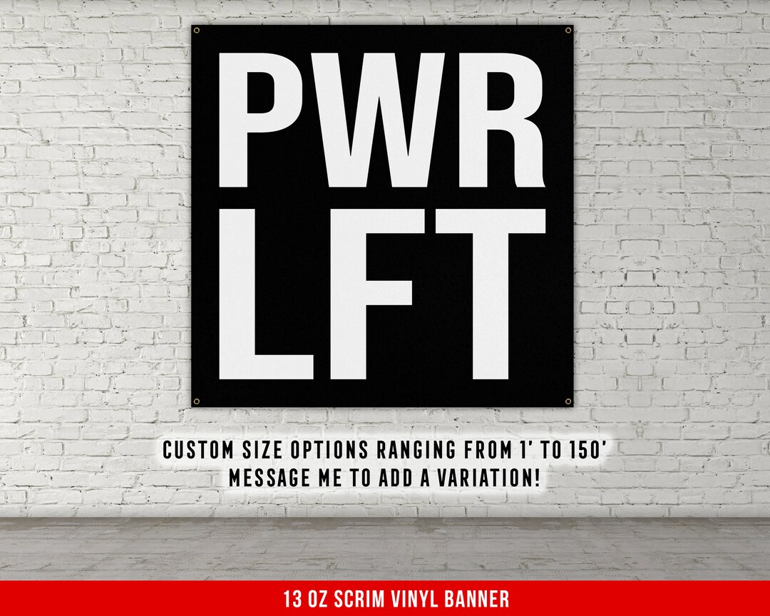 Pwr Lift Banner Home Gym Decor Large Wall Art Fitness Training ...