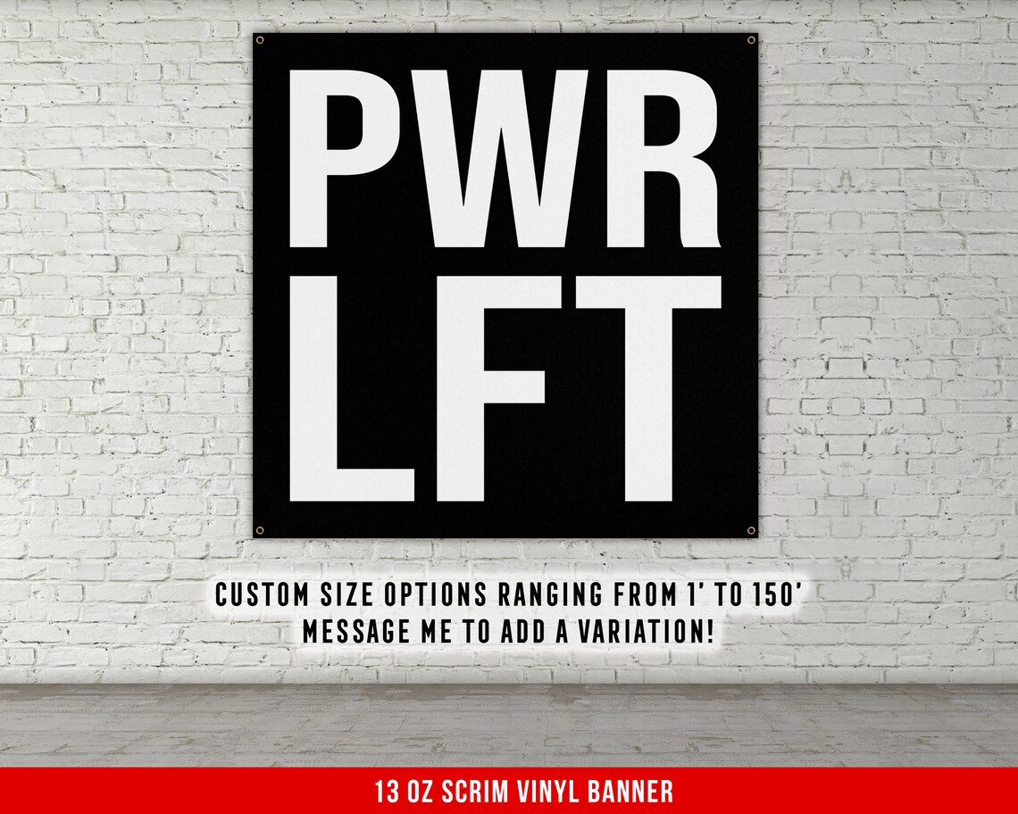 Pwr Lift Banner Home Gym Decor Large Wall Art Fitness - Etsy