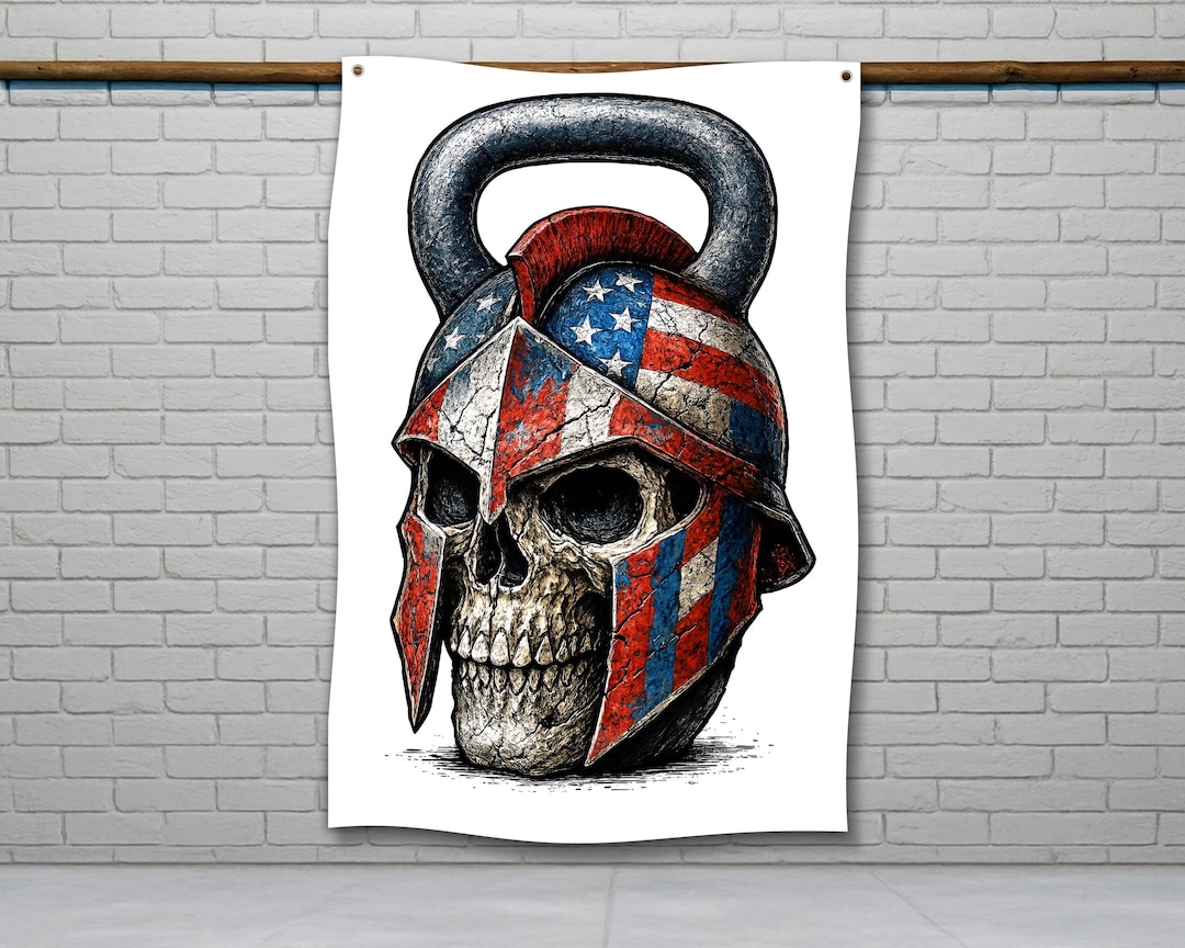 Home Gym Flag, Spartan American Flag, Motivational Gym, Garage Gym Flag ...
