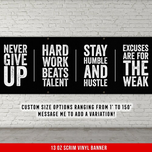 Smash Goals Banner Home Gym Decor Large Quotes Wall Art - Etsy