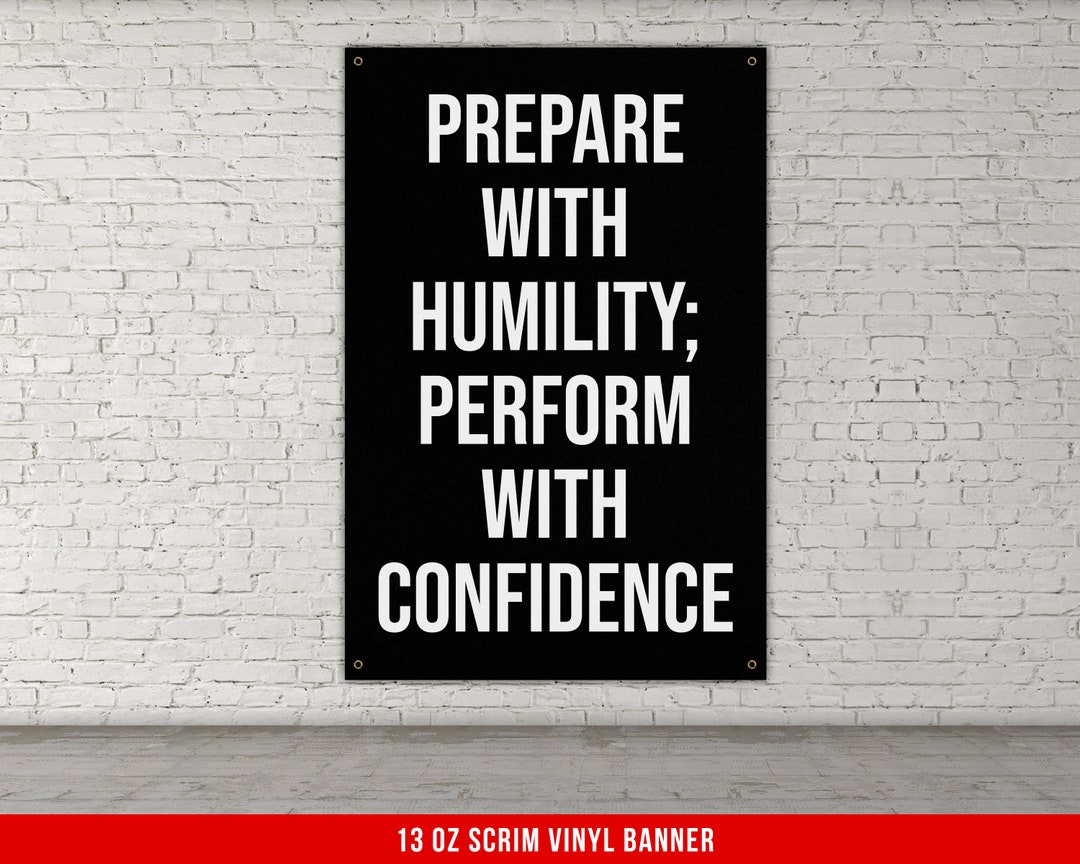 Prepare With Humility Banner - Home Gym Decor - Large Motivational ...