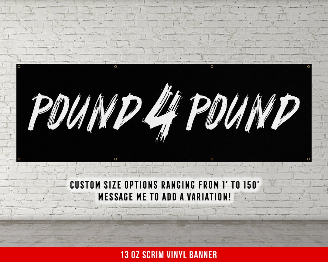 Pound for Pound Banner Home Gym Wall Art Motivational Fitness Decor ...
