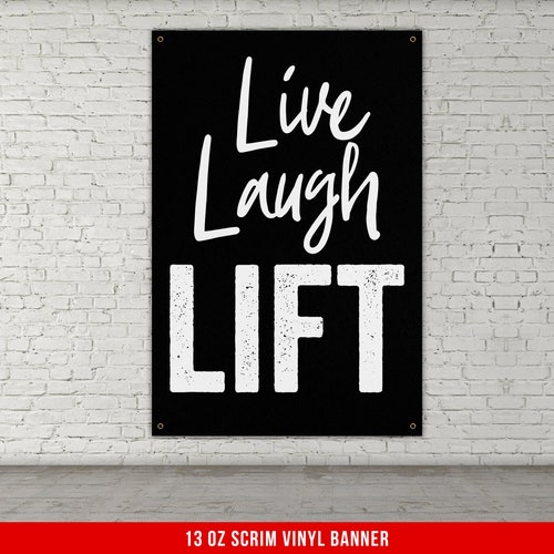 Lift Heavy S Banner Home Gym Decor Large Motivational - Etsy