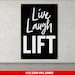 Live Laugh Lift Banner - Home Gym Decor - Large Quotes Wall Art ...