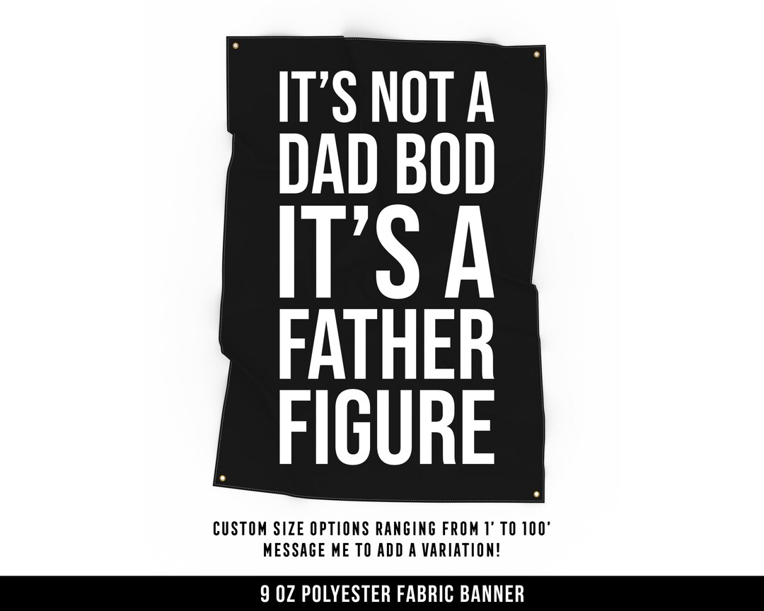 Dad Bod Cloth Banner - Home Gym Decor - Large Wall Art Quote ...