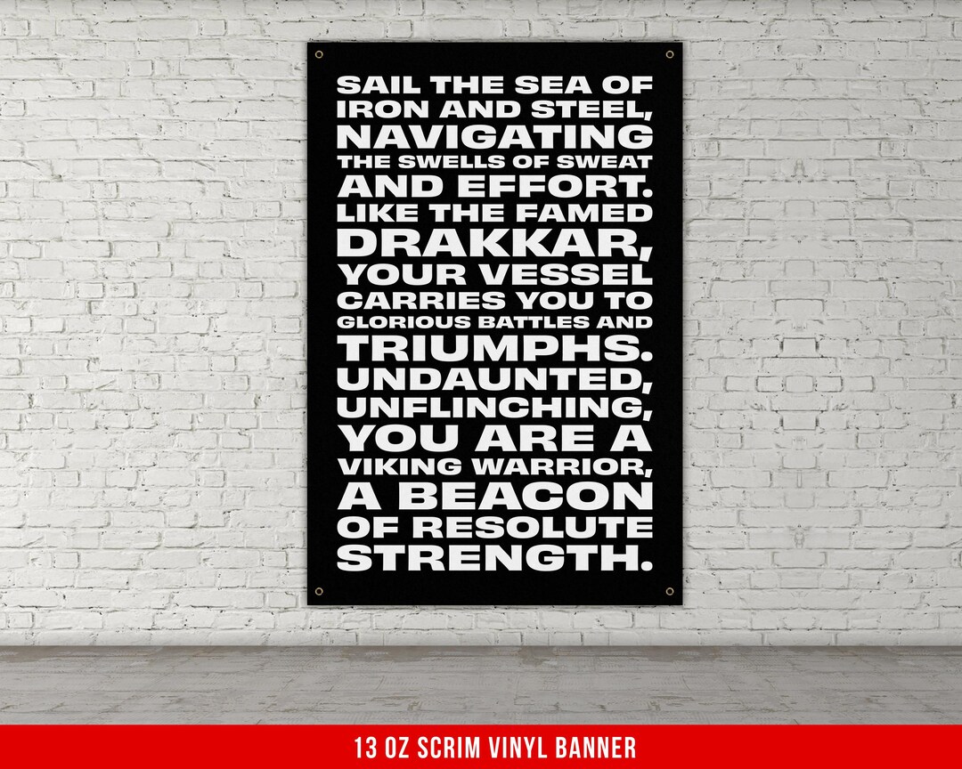 Sail the Sea - Home Gym Banner - Motivational Workout Inspiration ...
